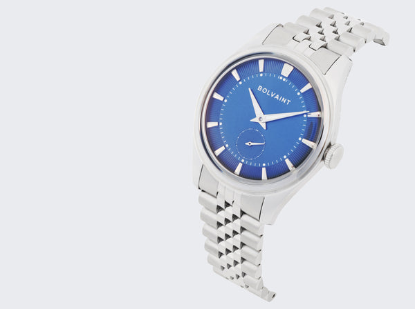 The Bolvaint Alaric Automatic Watch - Bleu in Silver – Bolvaint – Paris